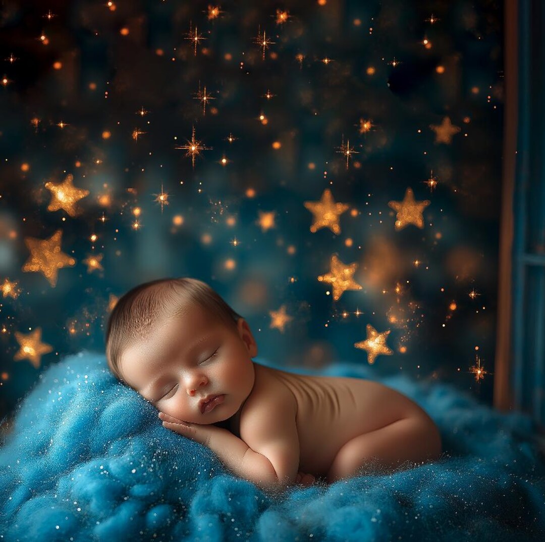 Starry Night Sky Newborn Digital Backdrop - Instant Download Dreamy ...