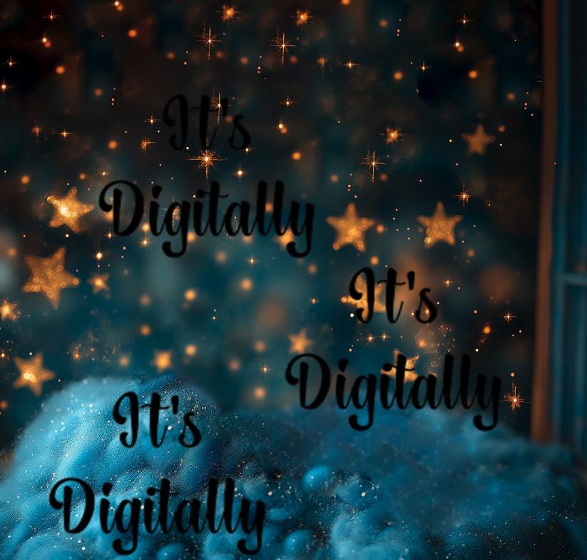 Starry Night Sky Newborn Digital Backdrop - Instant Download Dreamy ...