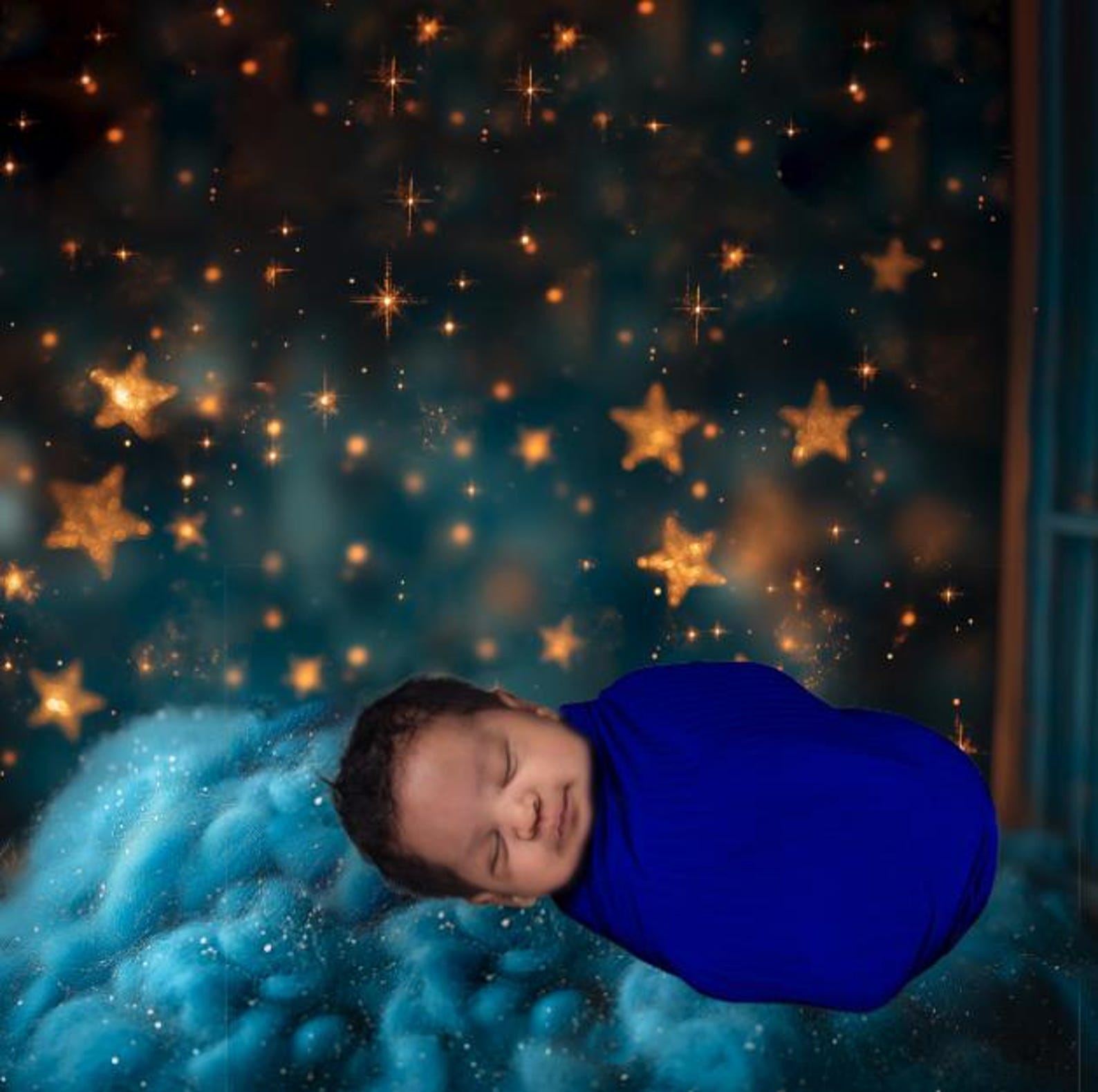 Starry Night Sky Newborn Digital Backdrop - Instant Download Dreamy ...