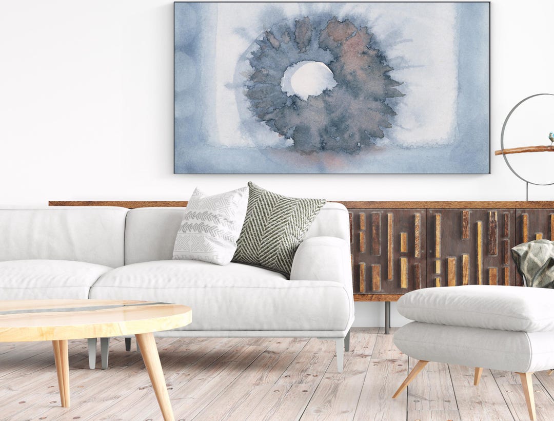 Ethereal Circle of Harmony - Abstract Watercolor Painting , Zen Decor ...