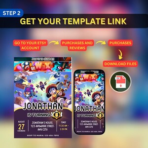 Brawl Stars Birthday Invitation, Brawl Stars Birthday, Brawl Stars ...