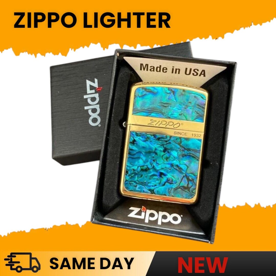 Zippo Original Lighter: Blue Glint Safari Design Have Your Message on ...