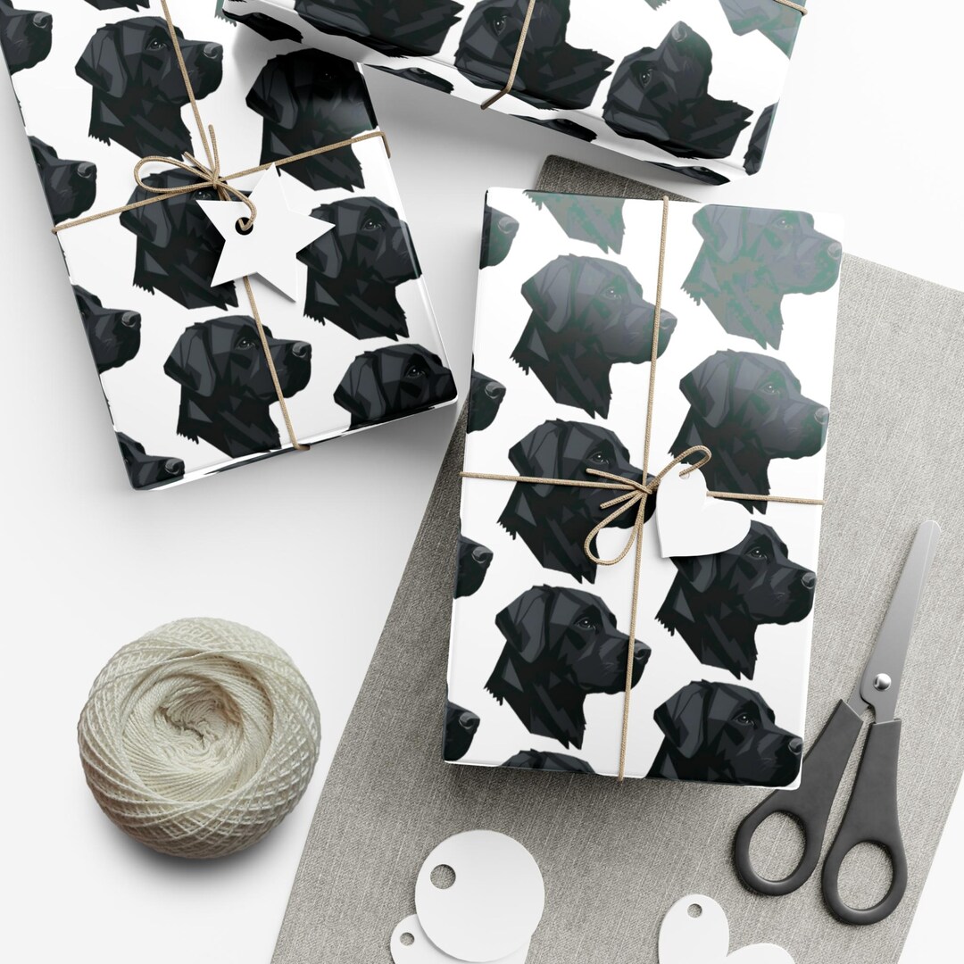 Black Labrador Wrapping Paper | Dog | Gift Wrap - Etsy