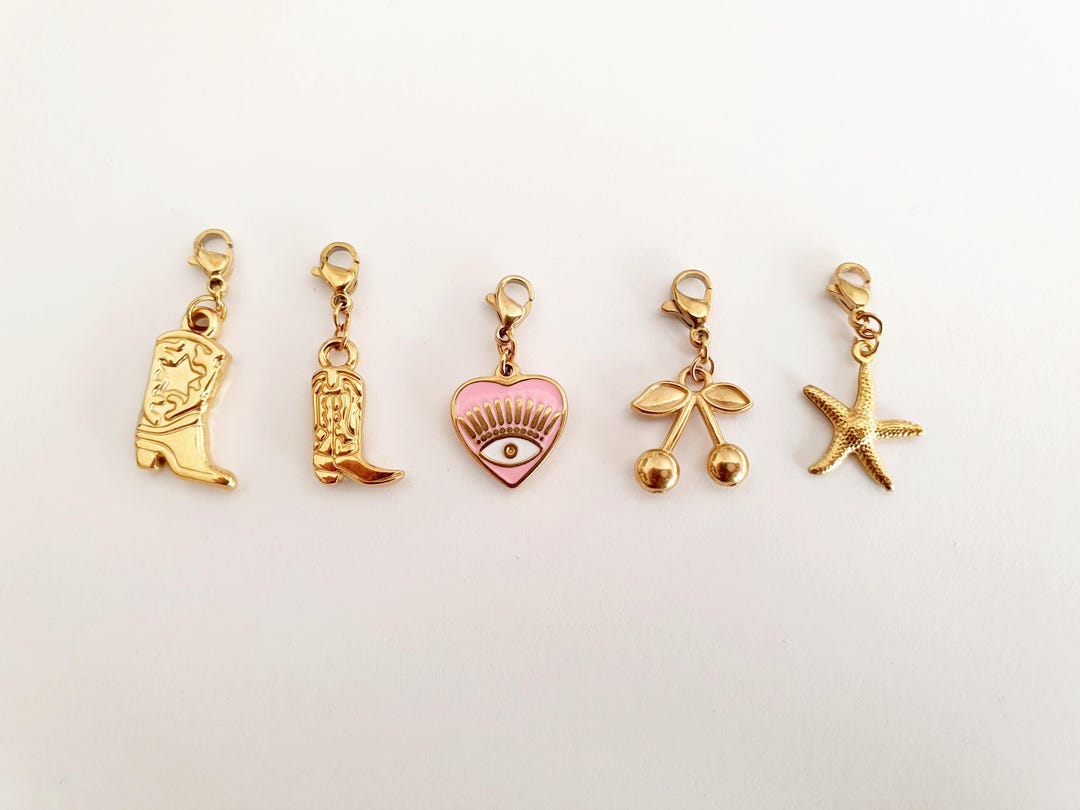 Gold Stainless Steel Charm - Symbols of Your Choice - Etsy