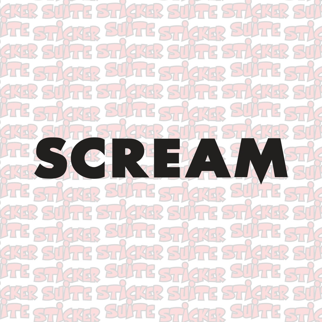 Scream Logo Sticker/decal Choose Your Size and Colour - Etsy
