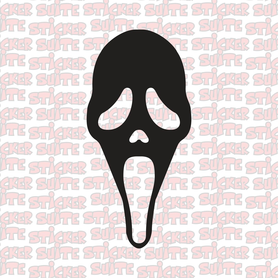 Scream Ghostface Sticker/decal Choose Your Size and Colour - Etsy