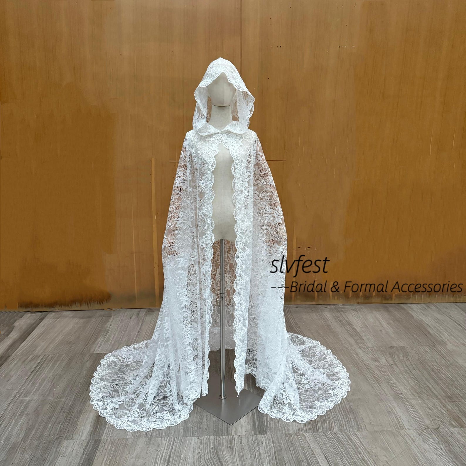 Full Lace Wedding Cape, Hooded Cape, Bridal Gown Accessories, Support ...