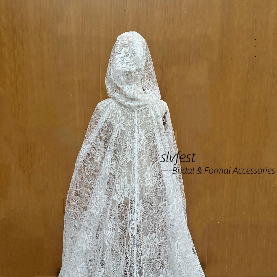 Full Lace Wedding Cape, Hooded Cape, Bridal Gown Accessories, Support ...