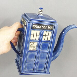 TARDIS Teapot: Made-to-order Handmade Blue Police Box Teapot - Etsy