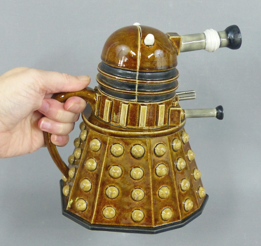 Bronze Dalek Teapot - Handmade Ceramic Doctor Who Robot Teapot - Etsy