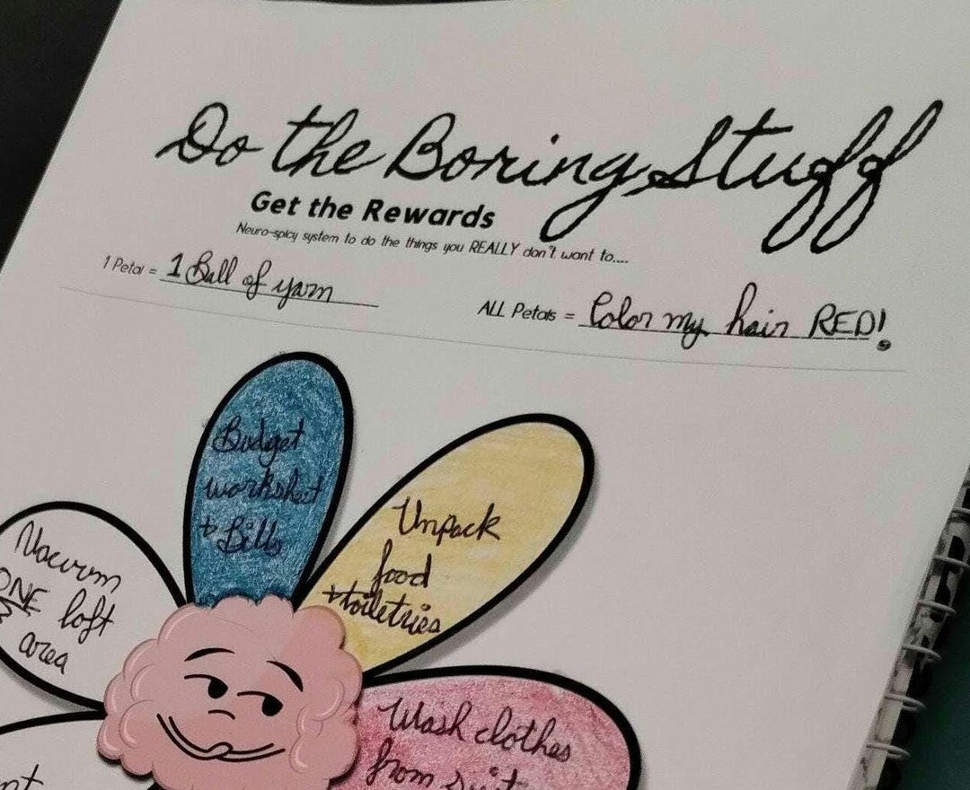 Neurodivergent Task List to Do ADHD Do the Boring Stuff Reward System ...