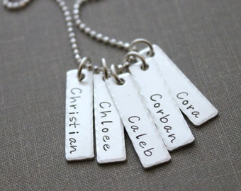 Five Name Necklace - Etsy