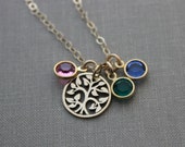 Bronze Family Tree Necklace With 14k Gold Filled Chain and - Etsy