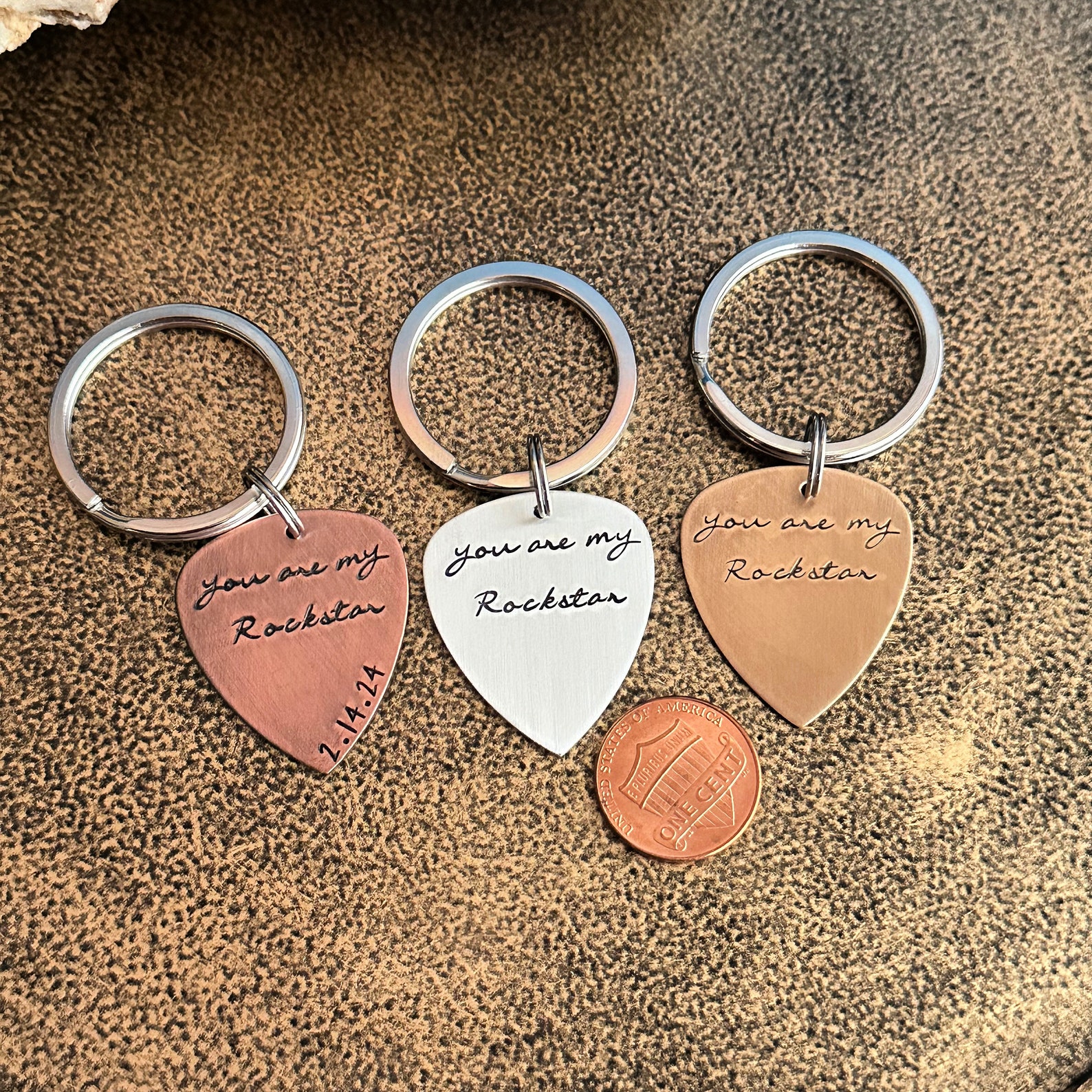 You Are My Rockstar - Personalized With Date - Rustic Guitar Pick ...