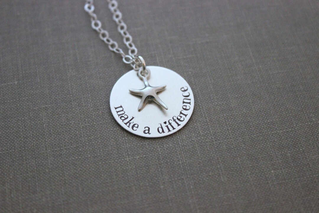 Make a Difference the Starfish Story All .925 Sterling - Etsy