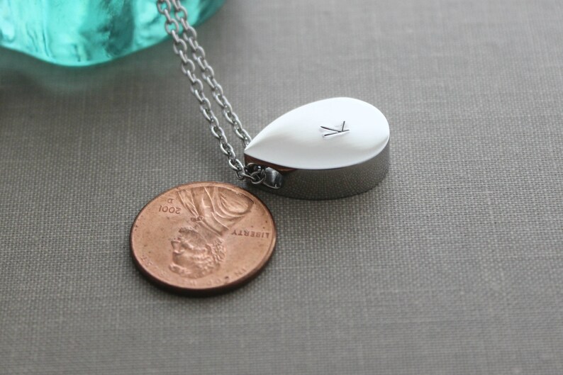 Teardrop Urn Pendant - Cremation Locket - Stainless Steel ...