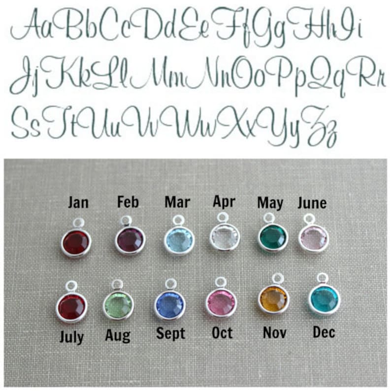 Personalized Sterling Silver Name Necklace With Crystal Birthstone ...