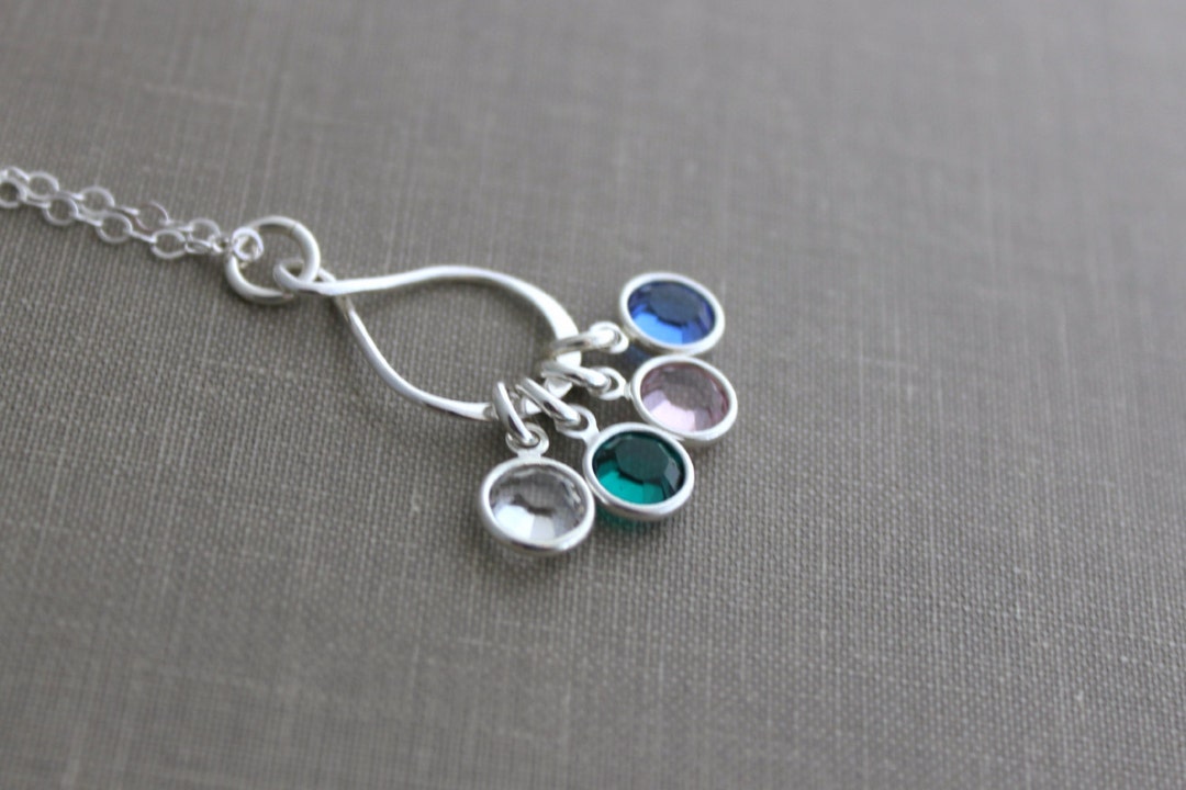 Family Eternity Circle Necklace, Sterling Silver Infinity Necklace ...