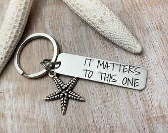 It Matters to This One Key Ring/keychain/zipper Pull-foster - Etsy