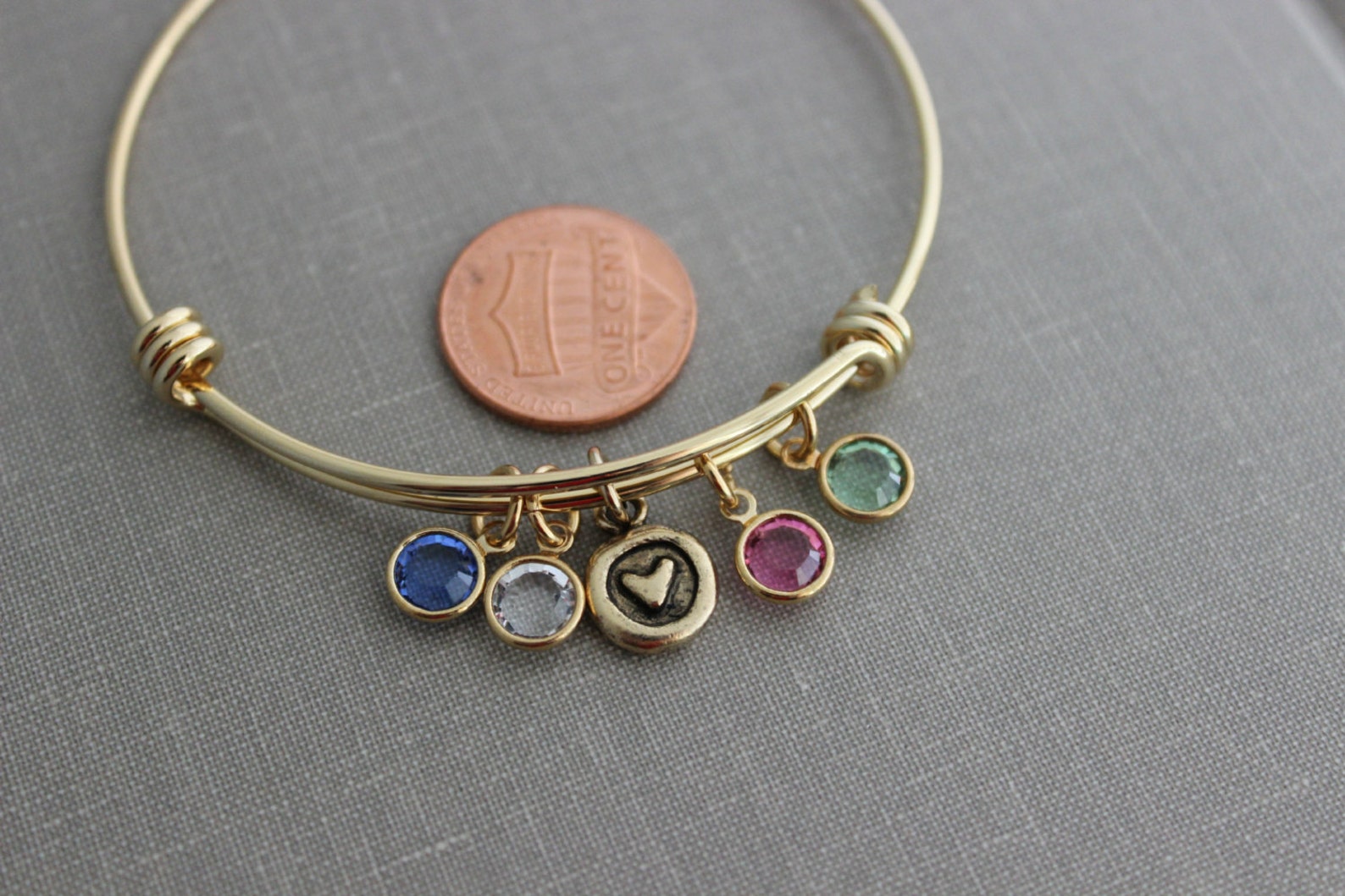 Gold or Silver Rustic Heart Charm Bracelet Stainless Steel - Etsy