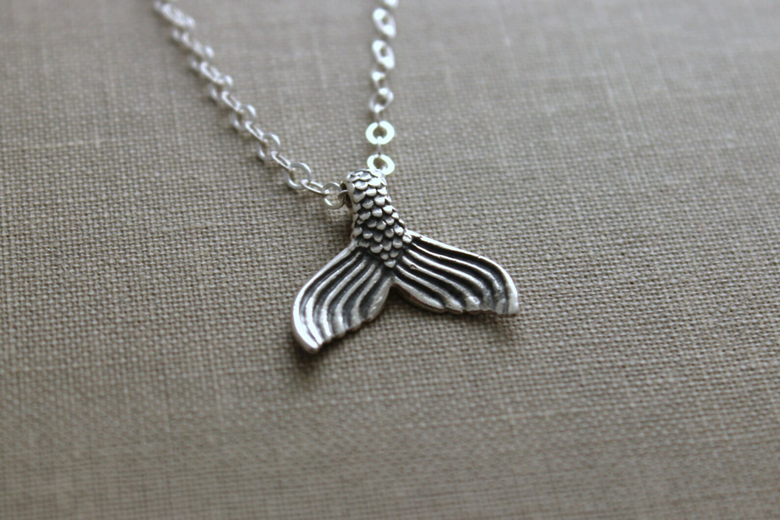 Detailed Sterling Silver Mermaid Tail Necklace With Scales - Etsy