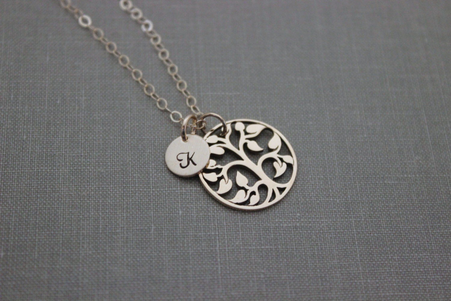 Personalized Bronze family tree necklace 14k gold filled | Etsy