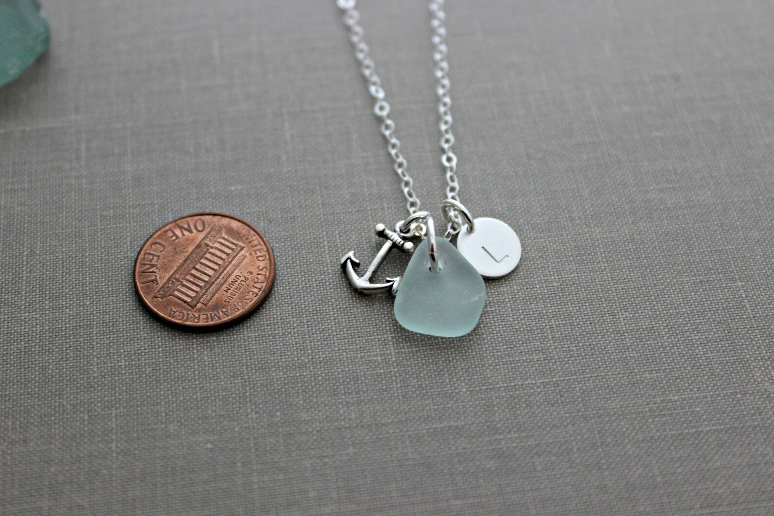 Genuine Sea Glass Jewelry Sterling Silver Personalized Charm - Etsy