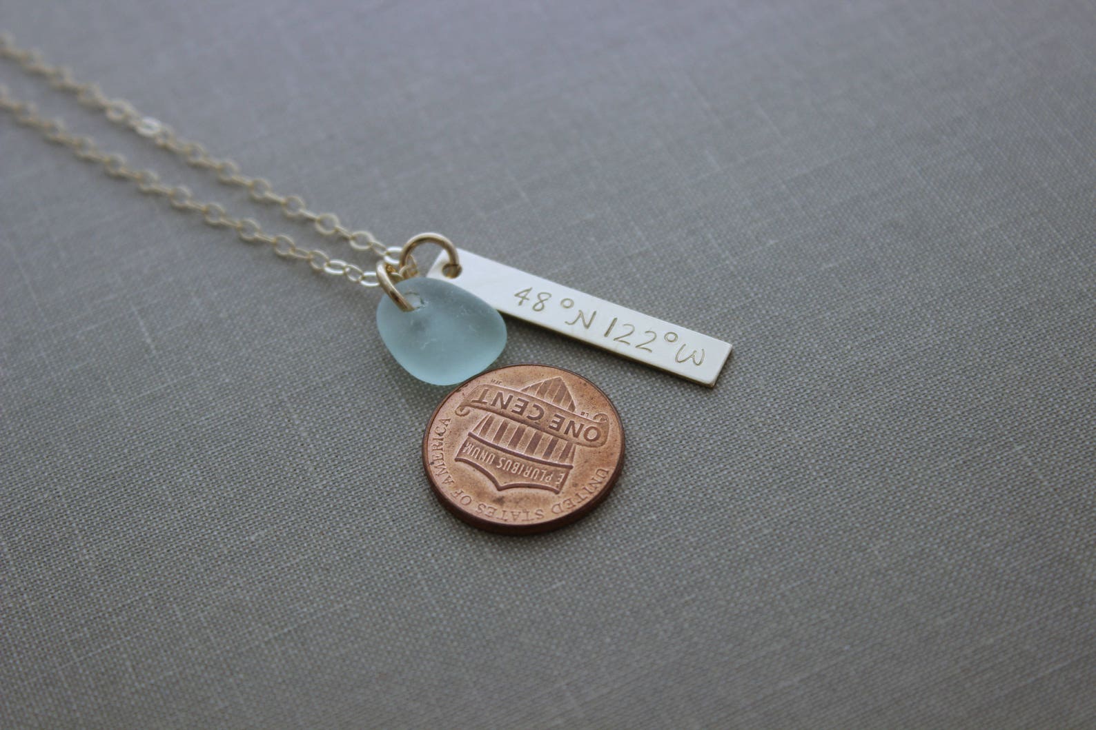 Custom Coordinates Necklace 14k Gold Filled or Sterling - Etsy