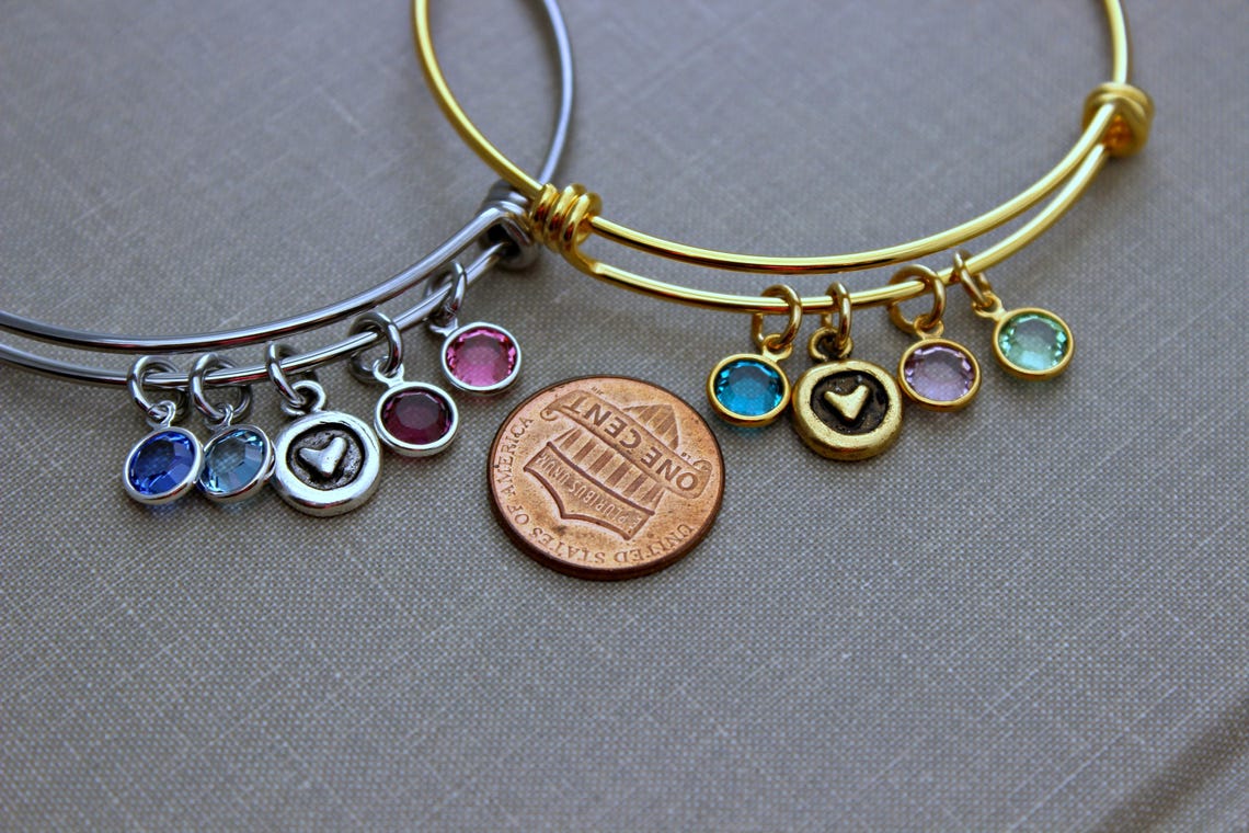 Gold or Silver Rustic Heart Charm Bracelet Stainless Steel - Etsy