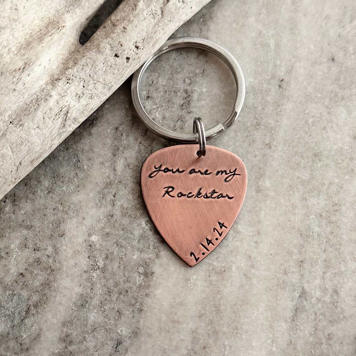 You Are My Rockstar - Personalized With Date - Rustic Guitar Pick ...