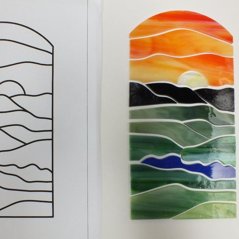 Stained Glass Landscape - Etsy