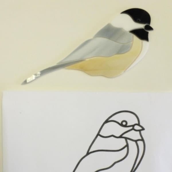 Stained Glass Chickadee - Etsy