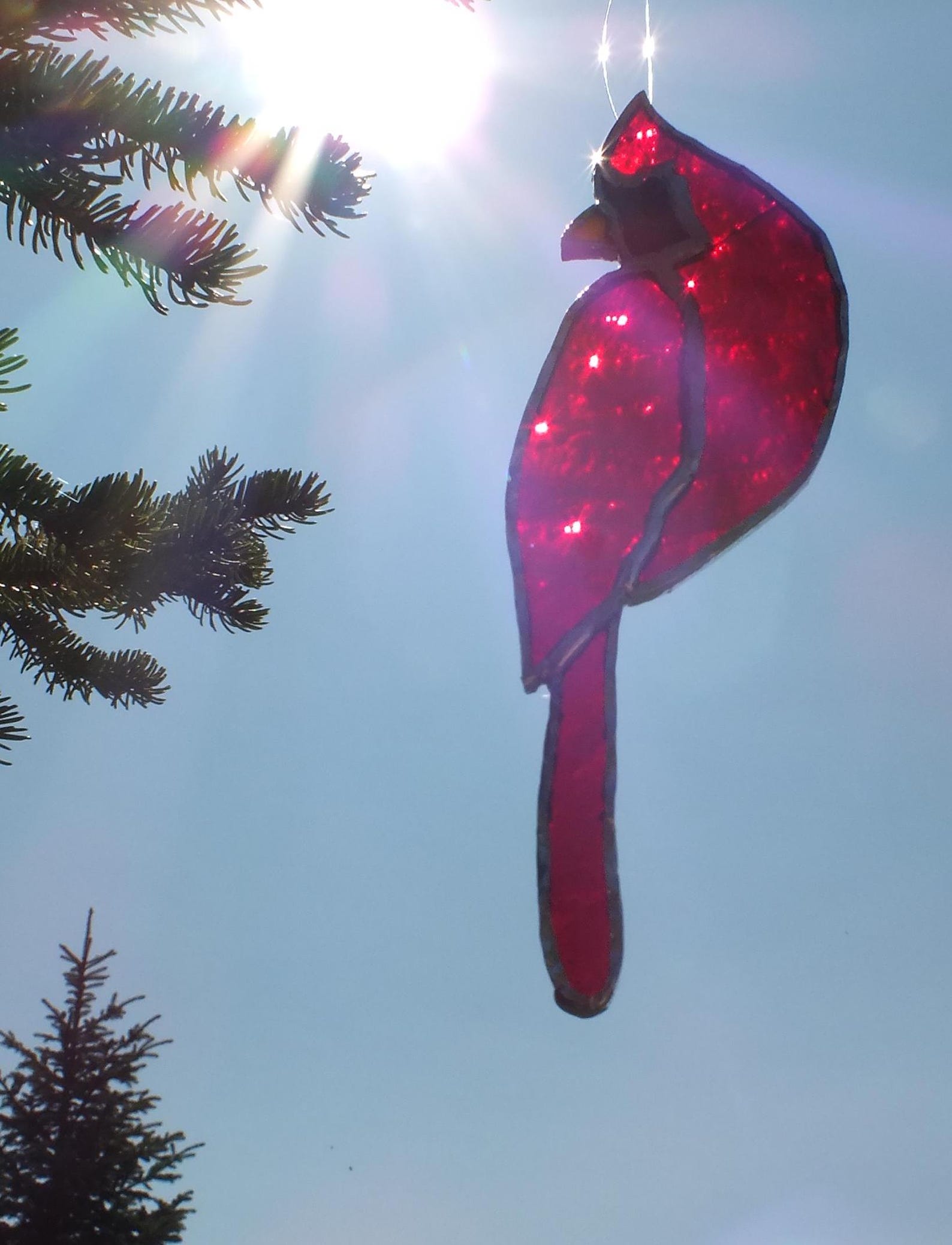 Pre-cut Stained Glass Small Cardinal Kit - Etsy