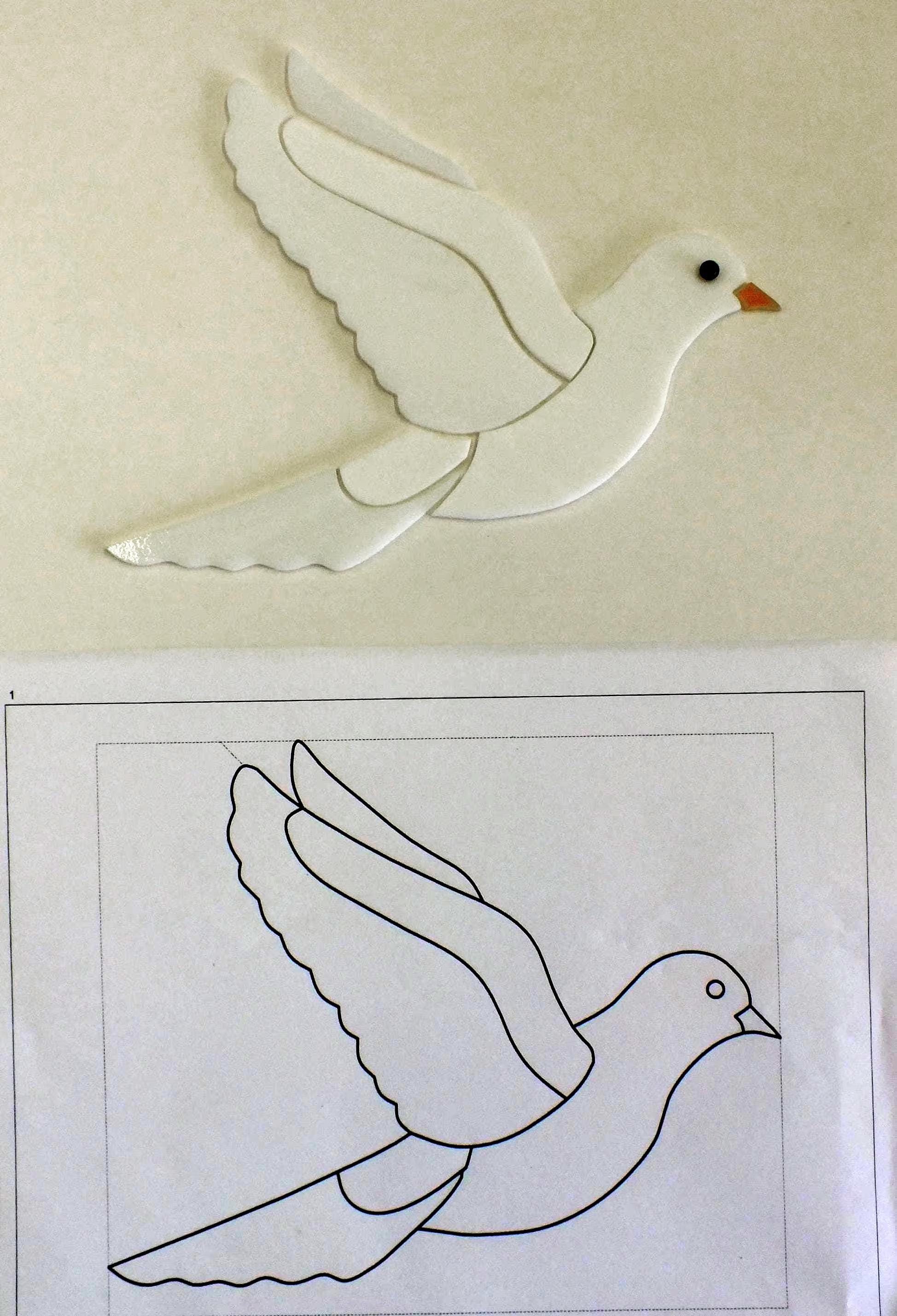 Pre-cut Stained Glass Dove Kit - Etsy