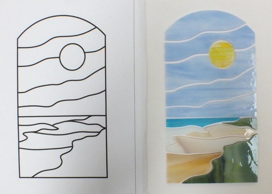 Pre-cut Stained Glass Ocean Landscape Kit - Etsy