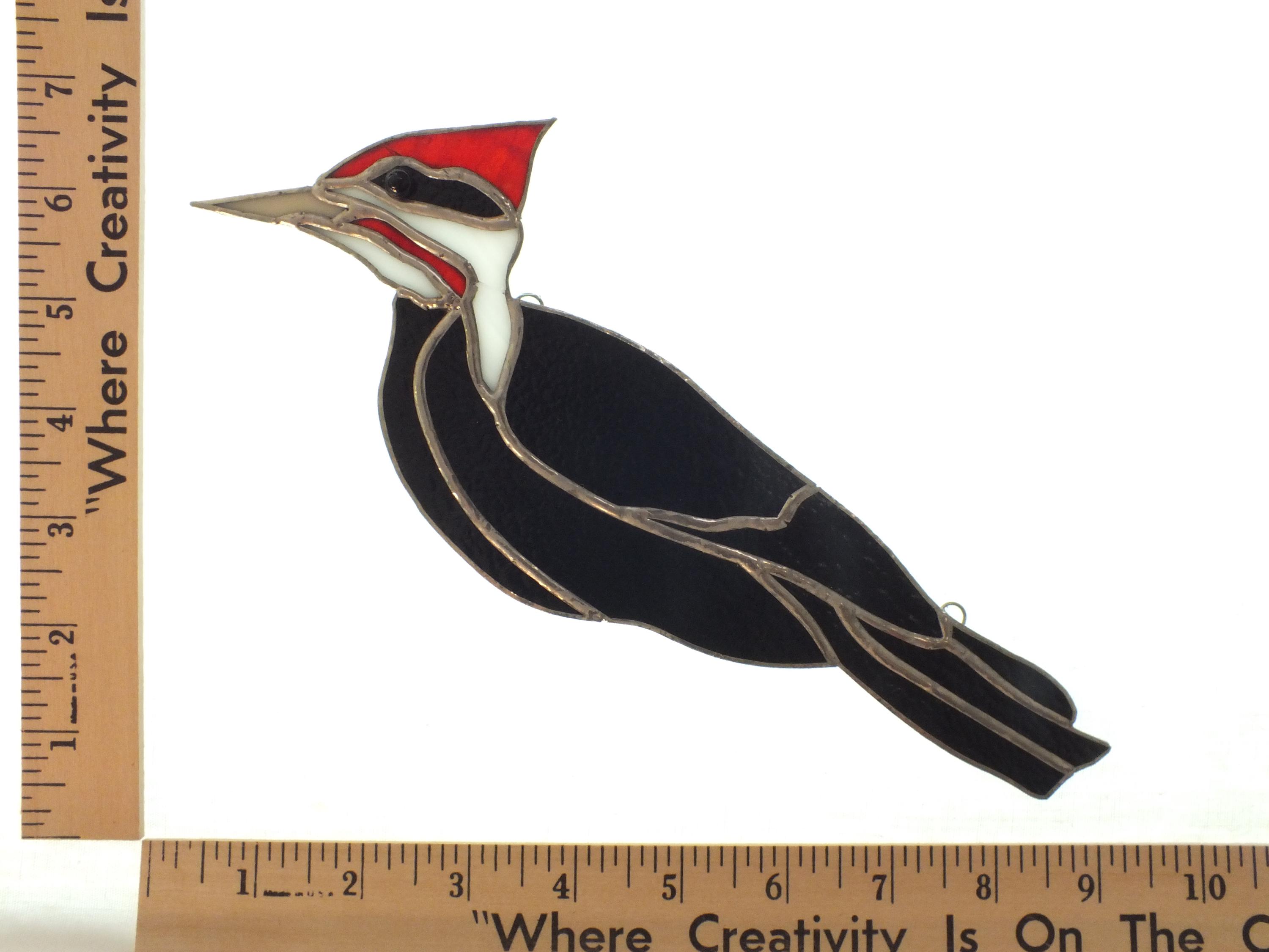 Pre-cut Stained Glass Pileated Woodpecker Kit - Etsy