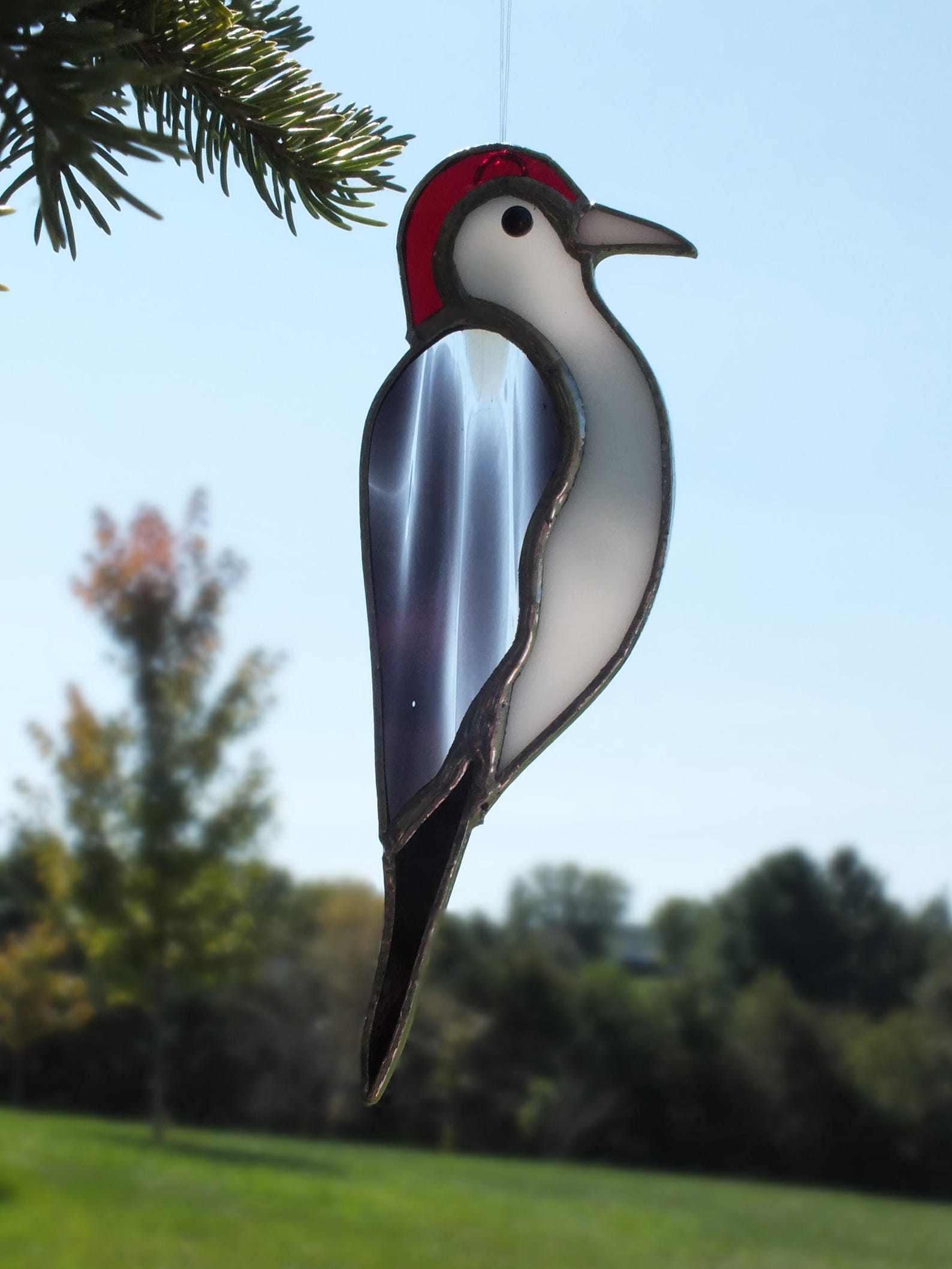 Pre-cut Stained Glass Small Woodpecker Kit - Etsy