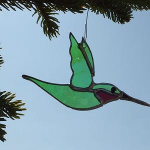 Pre-cut Stained Glass Small Hummingbird Kit - Etsy
