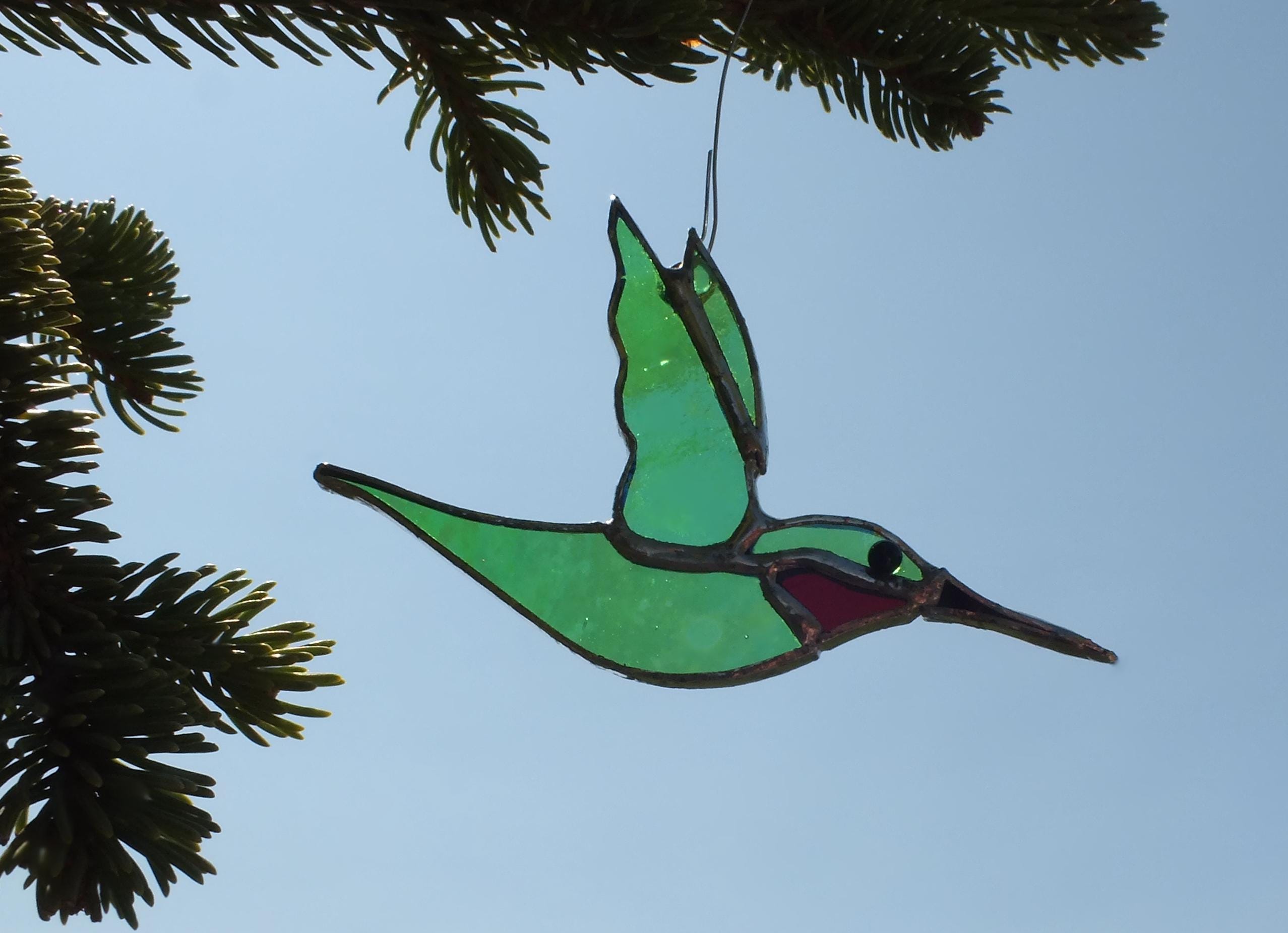 Pre-cut Stained Glass Small Hummingbird Kit - Etsy