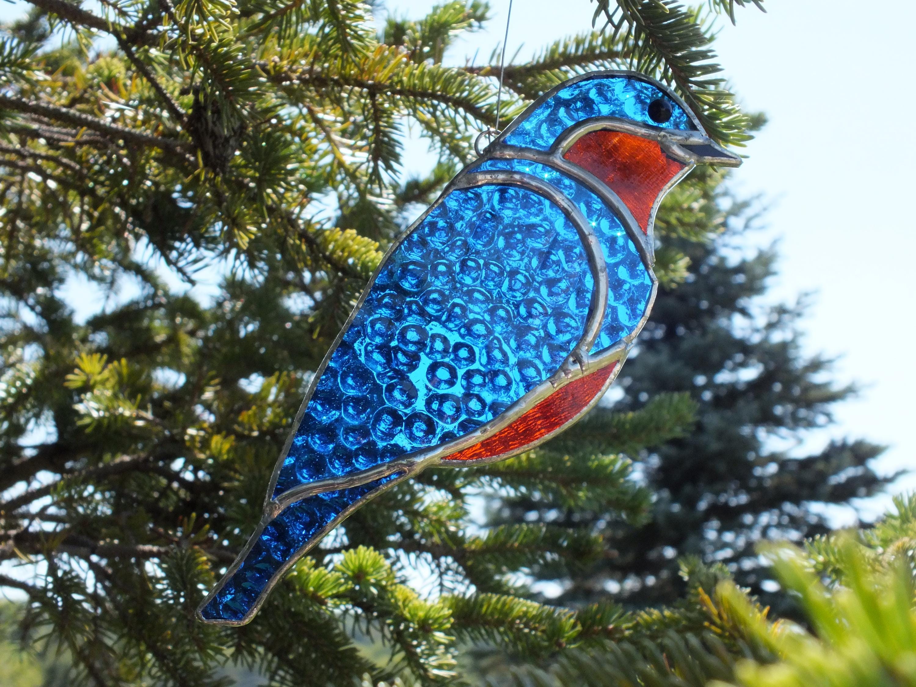 Pre-cut Stained Glass Bluebird Kit - Etsy