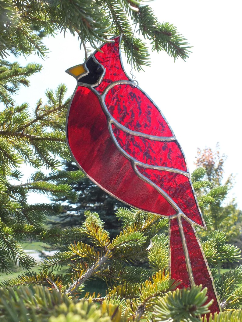 Pre-cut Stained Glass Cardinal Kit - Etsy