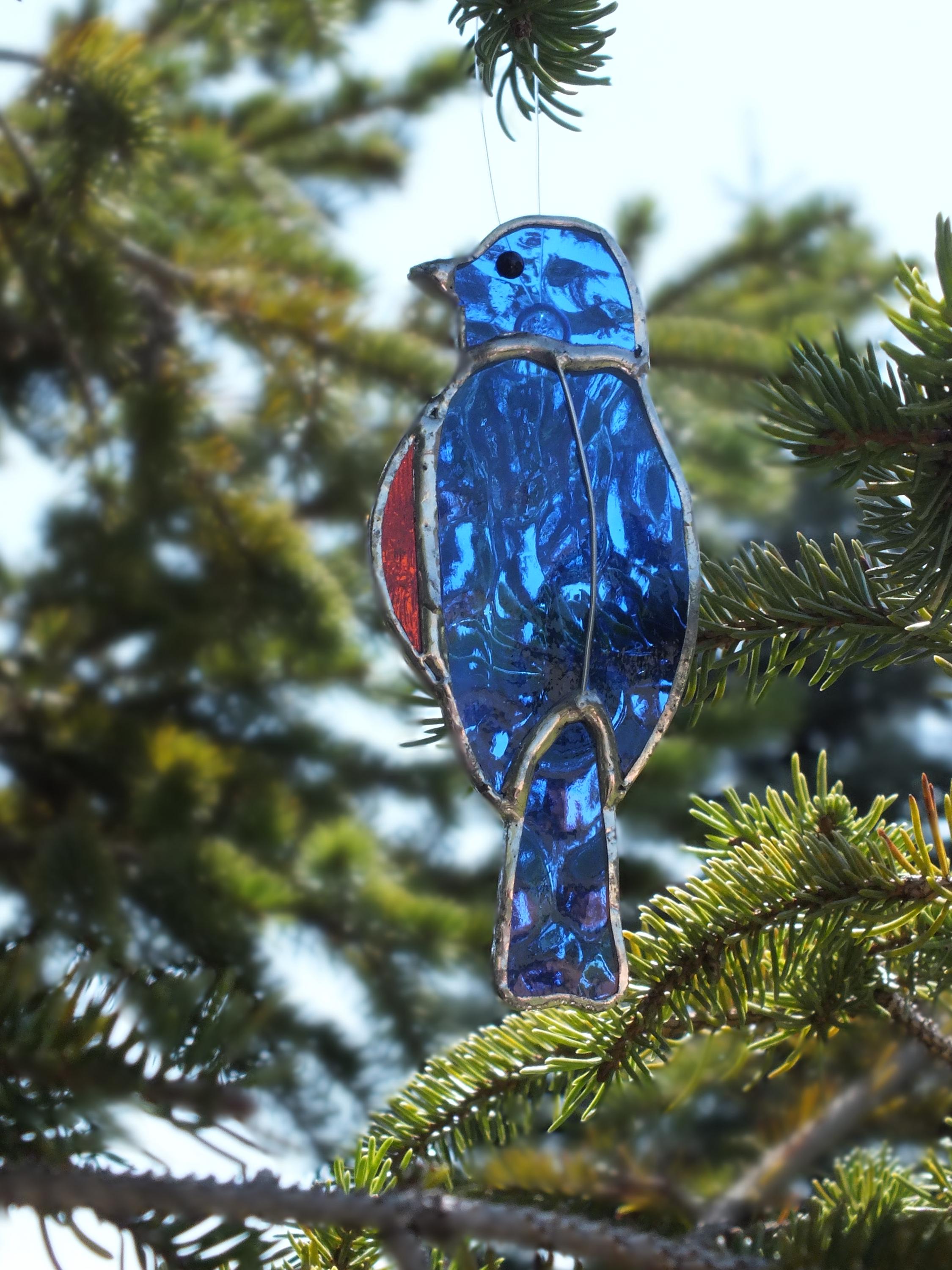 Pre-cut Stained Glass Small Bluebird Kit - Etsy