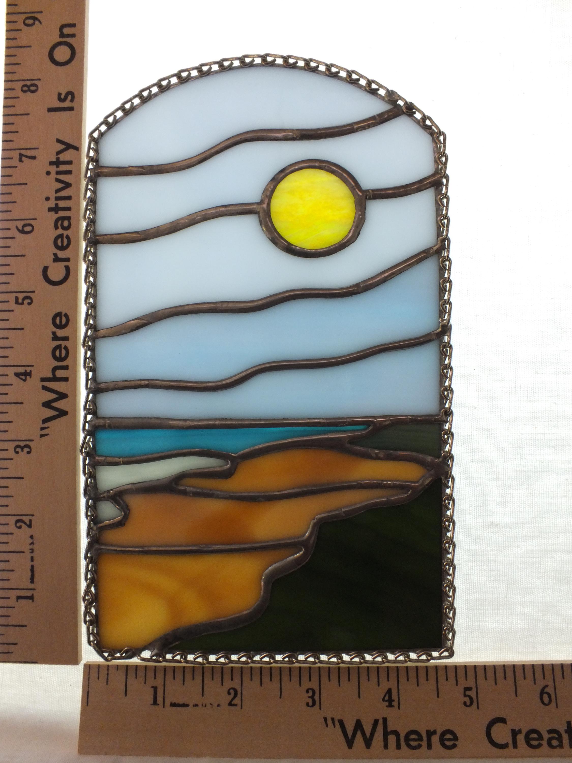 Pre-cut Stained Glass Ocean Landscape Kit - Etsy