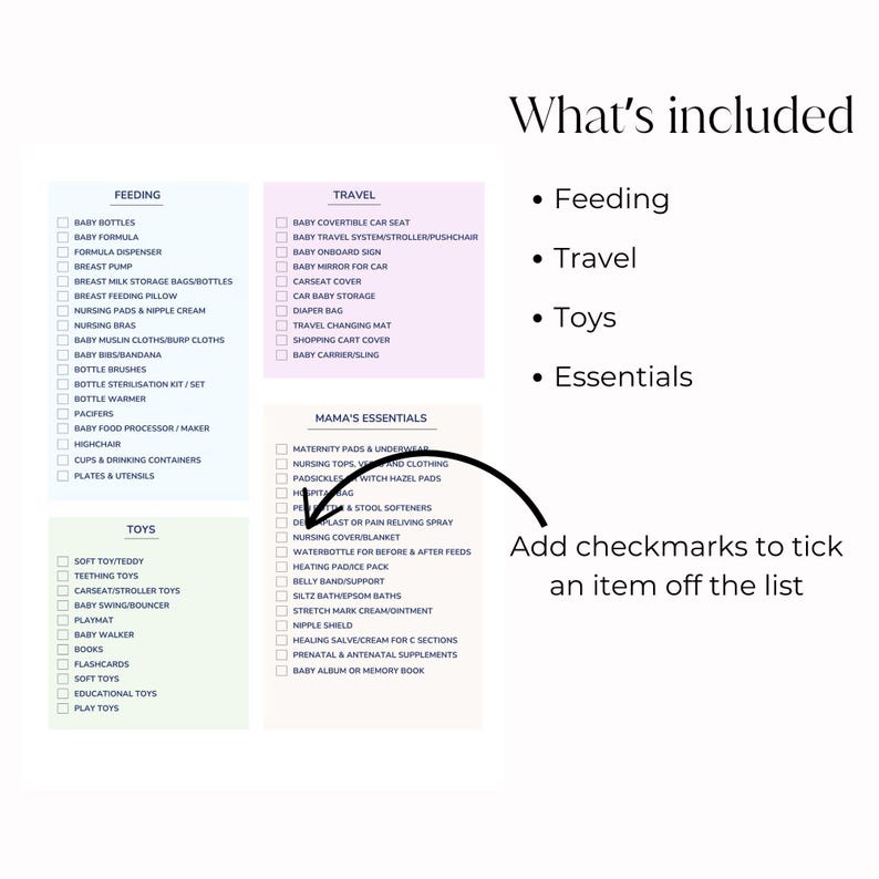 Baby Checklist, Baby Essentials Checklist, Hospital Bag Checklist, Baby ...