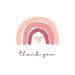 Thank You Card, Blank Thank You Card, Girlie Thank You Card, Rainbow ...