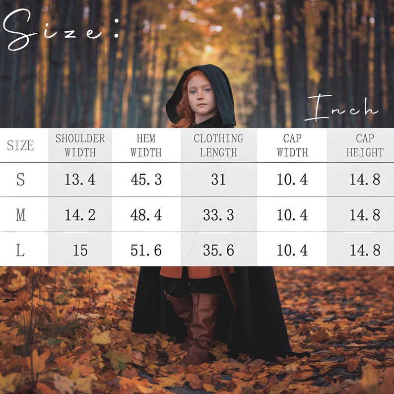 Medieval Wizard Wool Hooded Cloak for Kids, Renaissance Hobbit Cloak ...