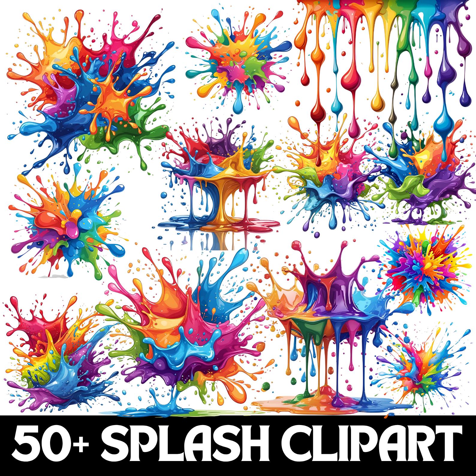 Splashes Clipart , Color Splash, Paint Splatter, Ink Splatter, Colorful ...