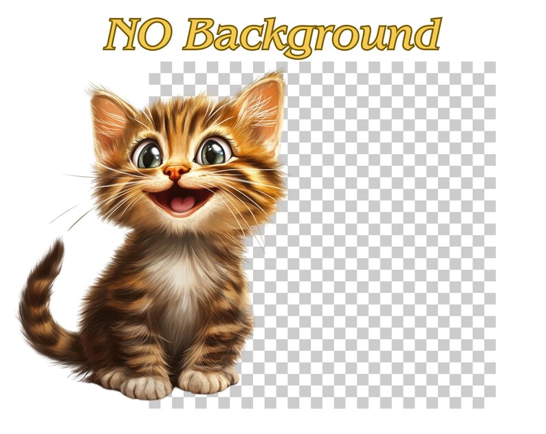 Happy Cats Clipart, My Sweet Cats Clipart Bundle, Cute Cat PNG, Kitten ...