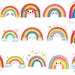 32 PNG, Rainbows Clipart Bundle, Cute Rainbow Clipart, Floral Rainbow ...