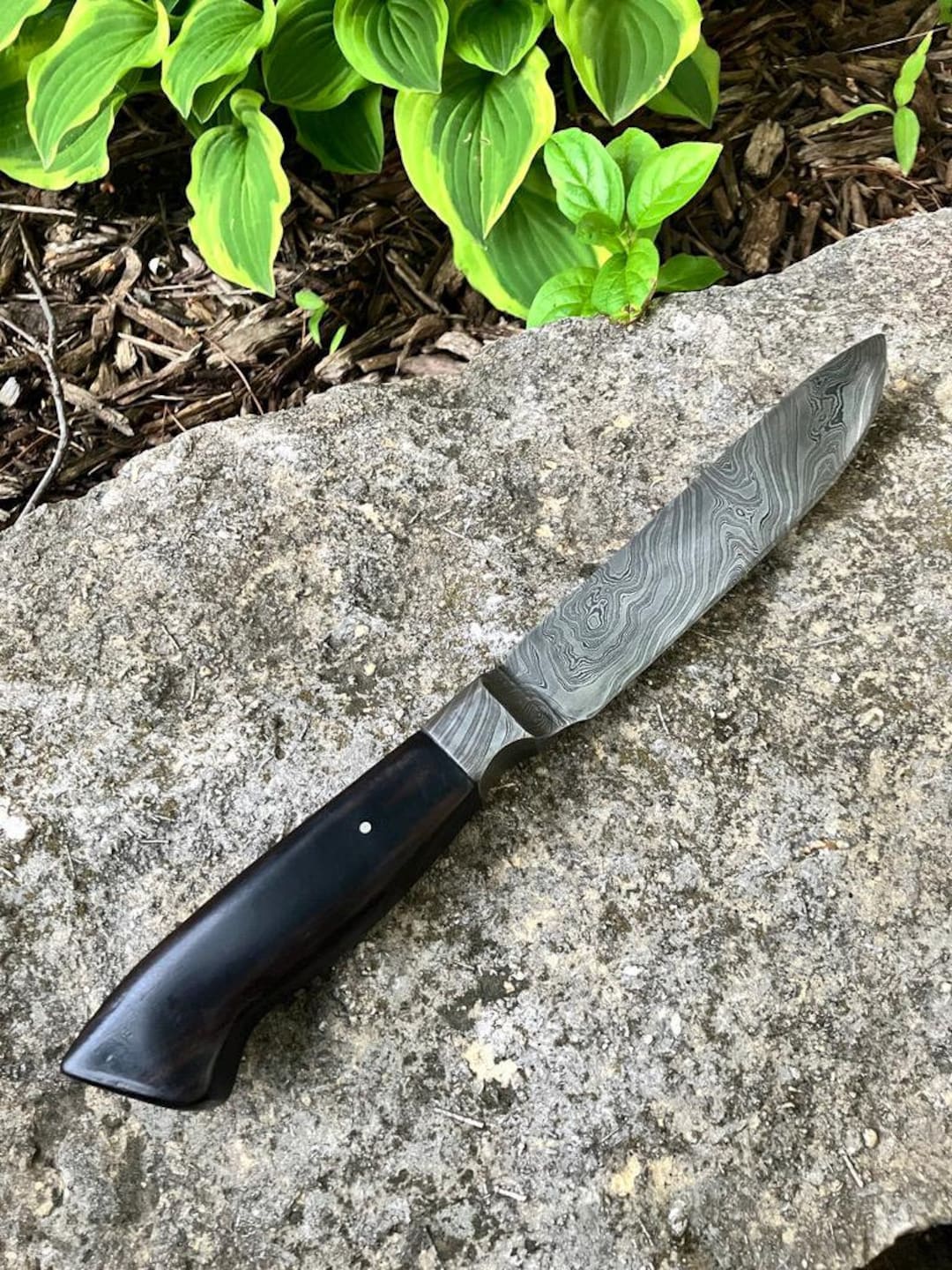 5 3/4 Integral Bolster Damascus Utility Knife - Etsy